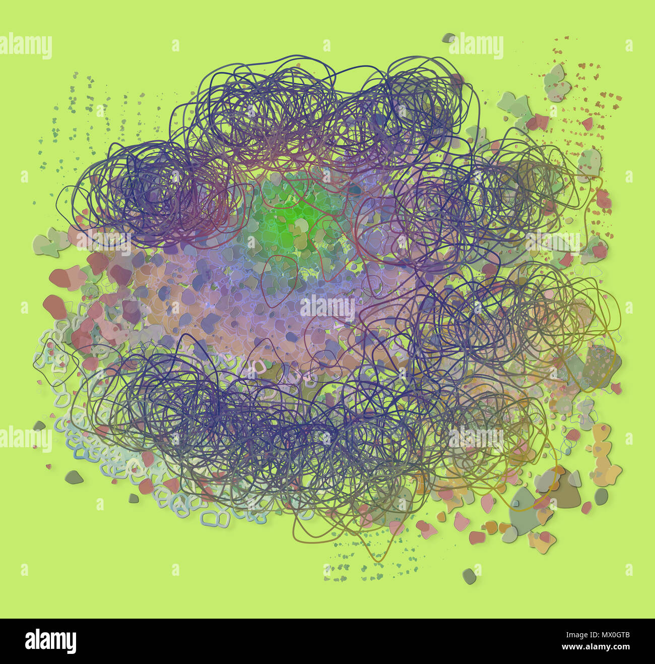 Artistic blended messy shapes background pattern abstract Stock Photo ...