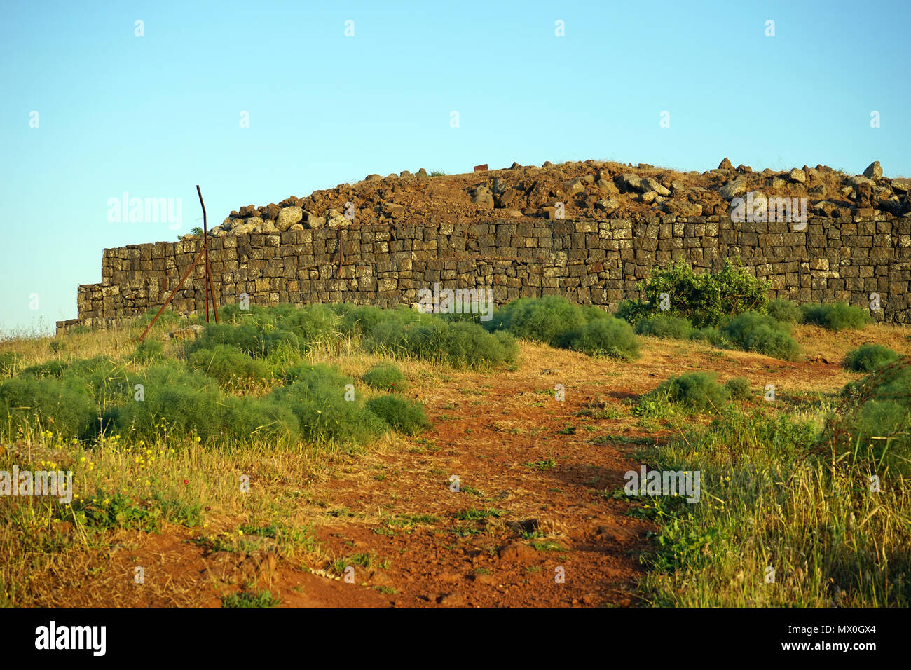 Old fort on the Bental mount in Golan Heights in Israel Stock Photo - Alamy