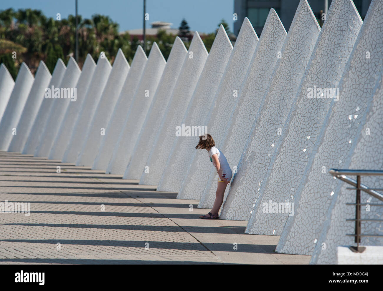interior and exterior of the Palau del Arts ,the opera house of ...