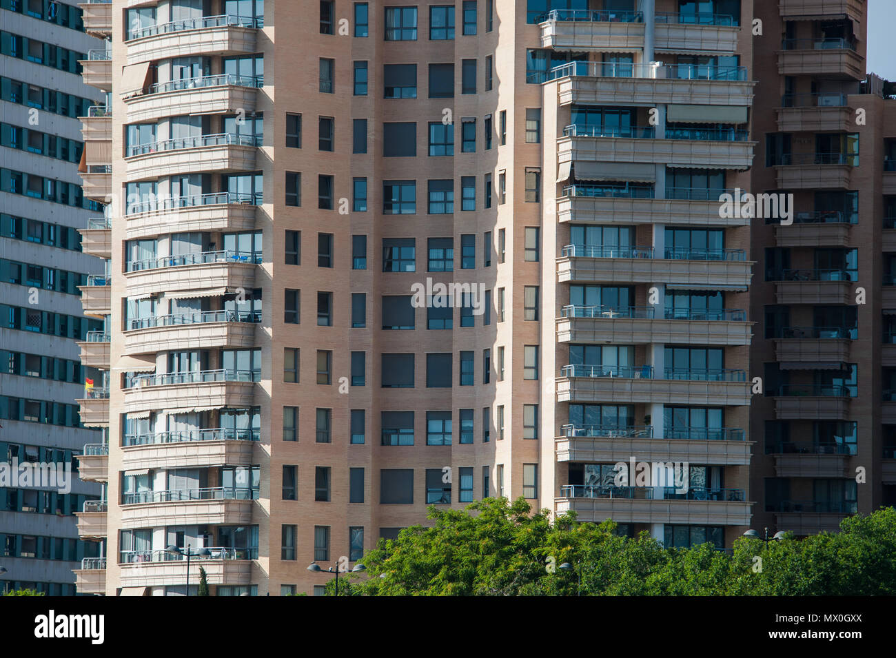 Residential buildings around the city of Sciences in Valencia Stock ...