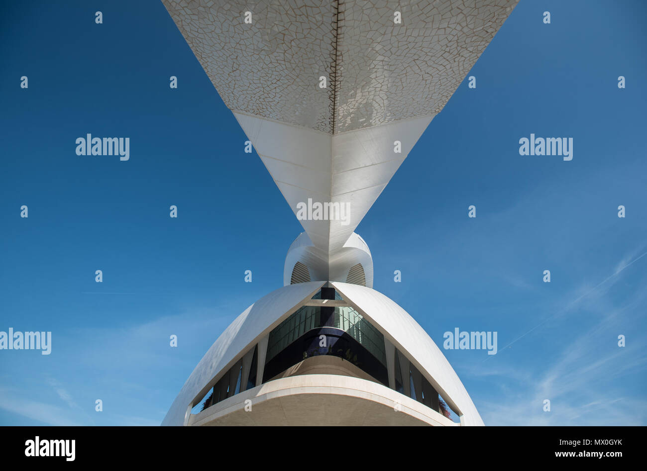 interior and exterior of the Palau del Arts ,the opera house of ...