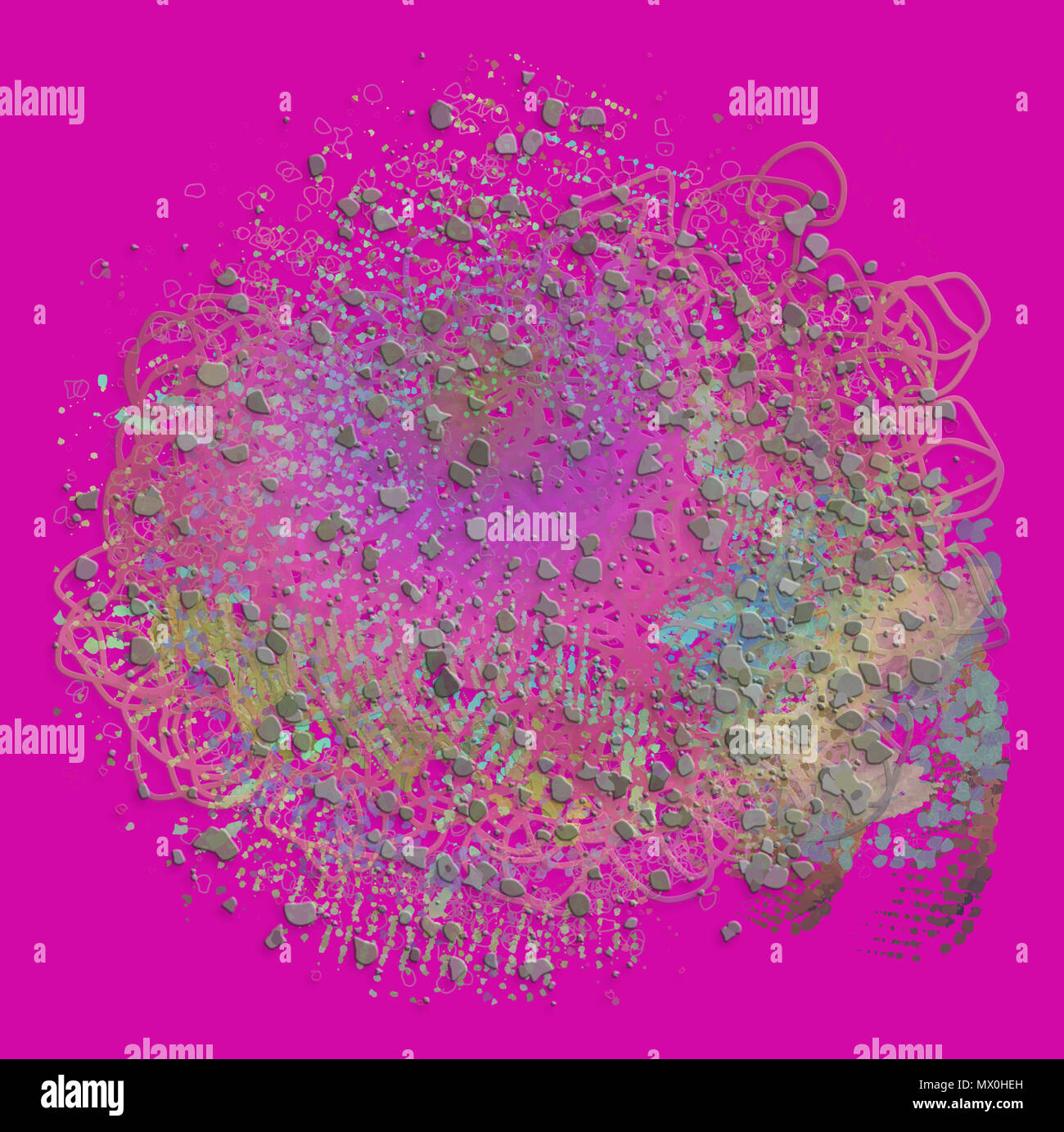 Artistic blended messy shapes background pattern abstract Stock Photo ...