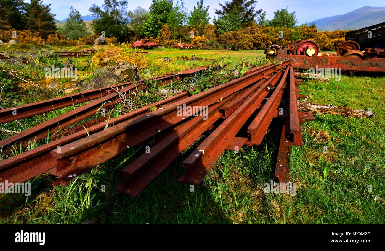 Forgotten quarry machinery rusting away Stock Photo - Alamy