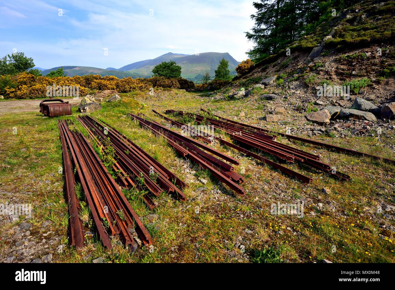Forgotten quarry machinery rusting away Stock Photo - Alamy