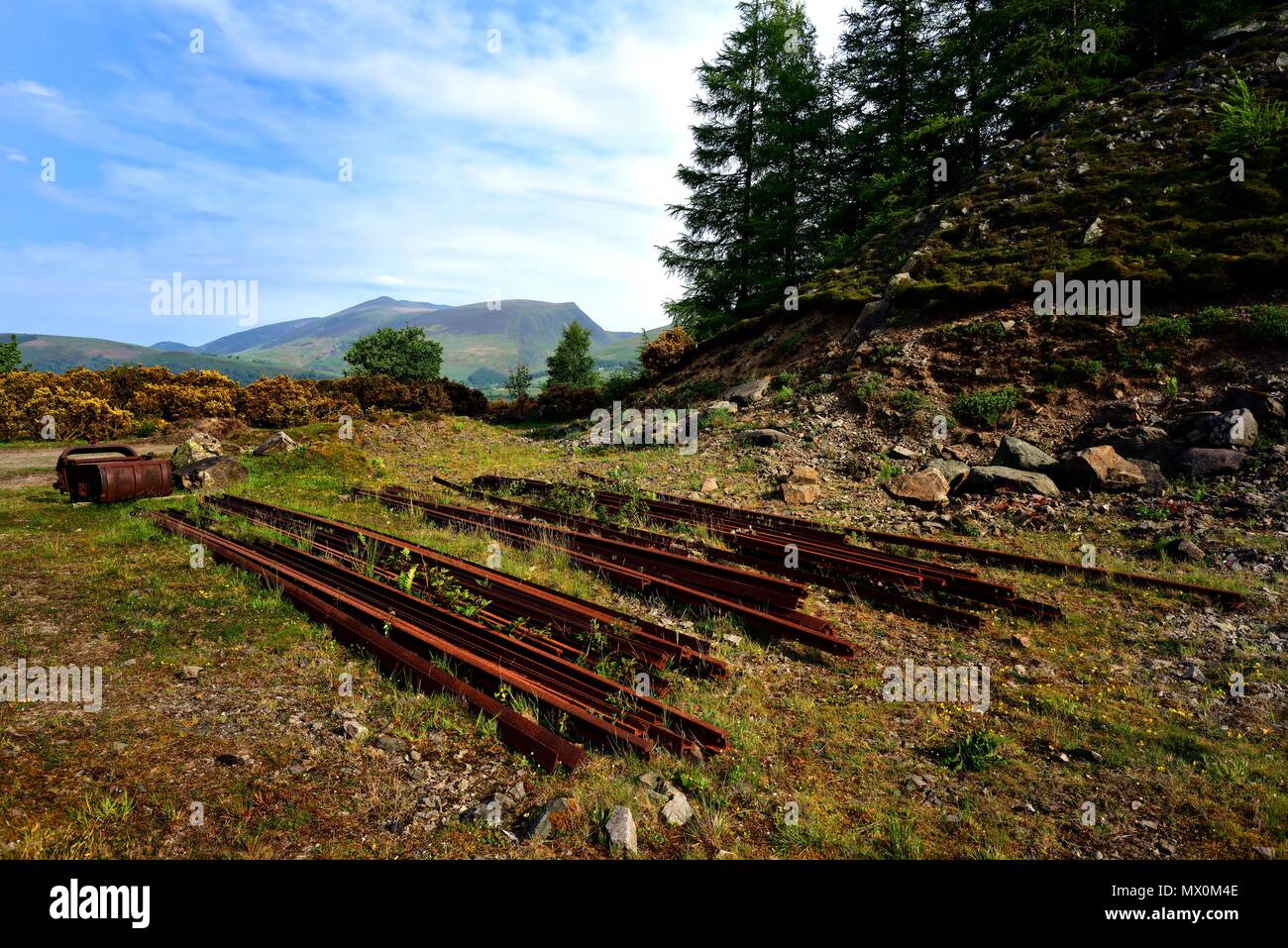 Forgotten quarry machinery rusting away Stock Photo - Alamy