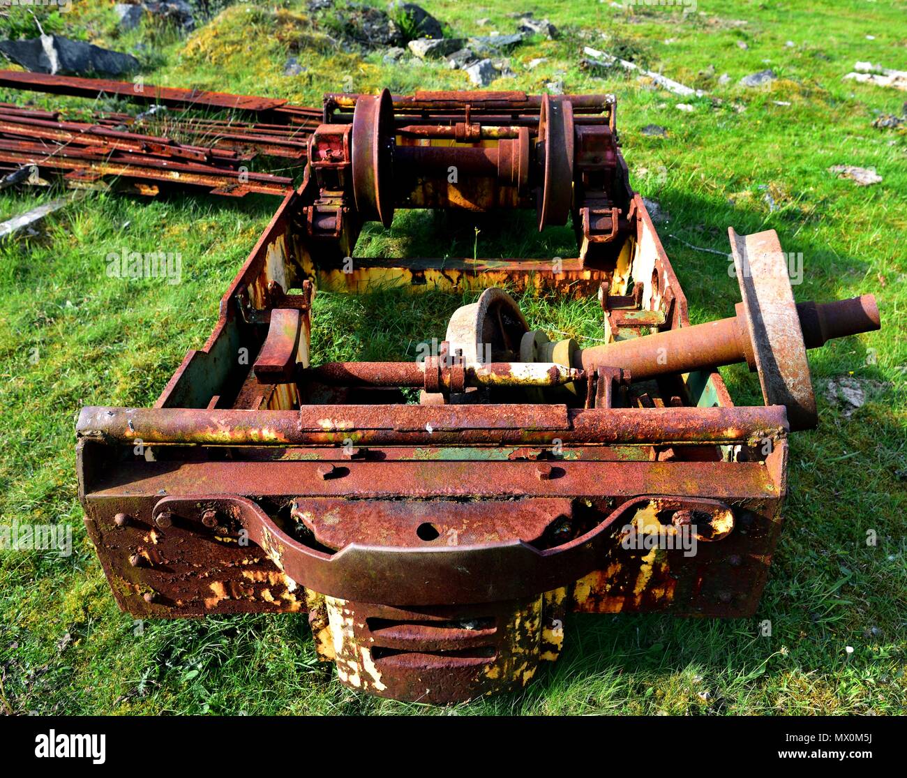 Forgotten quarry machinery rusting away Stock Photo - Alamy
