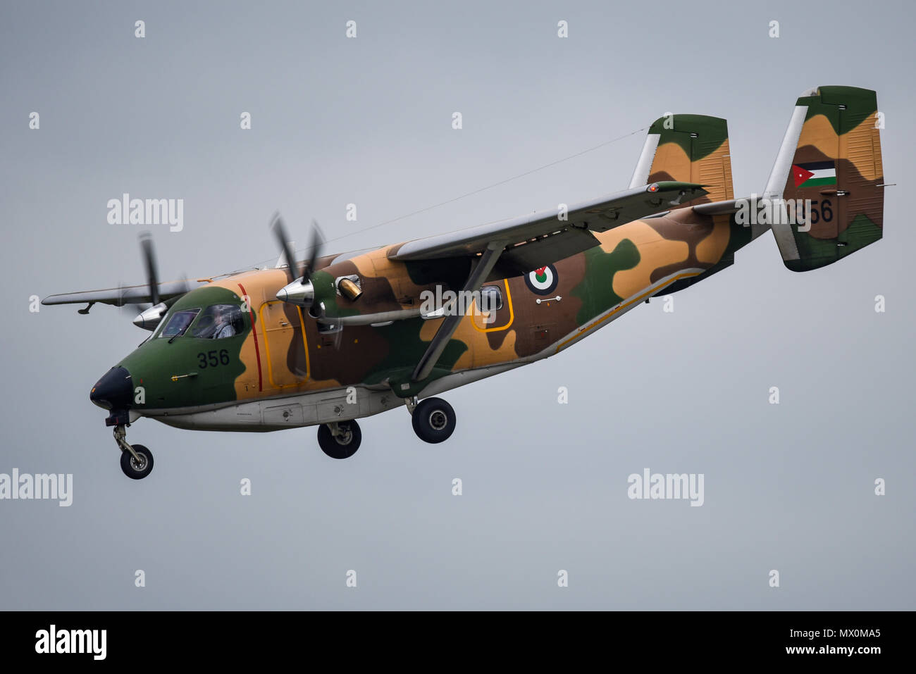 Royal Jordanian Air Force PZL M28 Skytruck landing at Southend airport ...