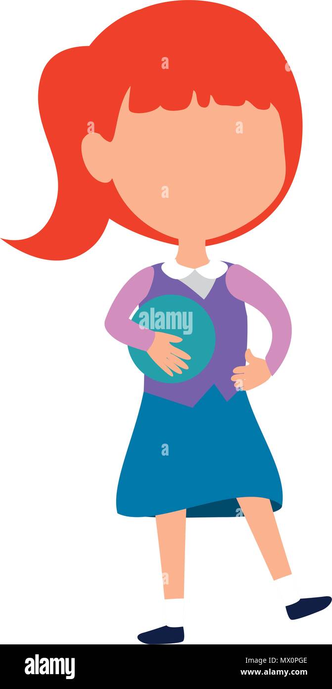 little girl daughter character vector illustration design Stock Vector ...