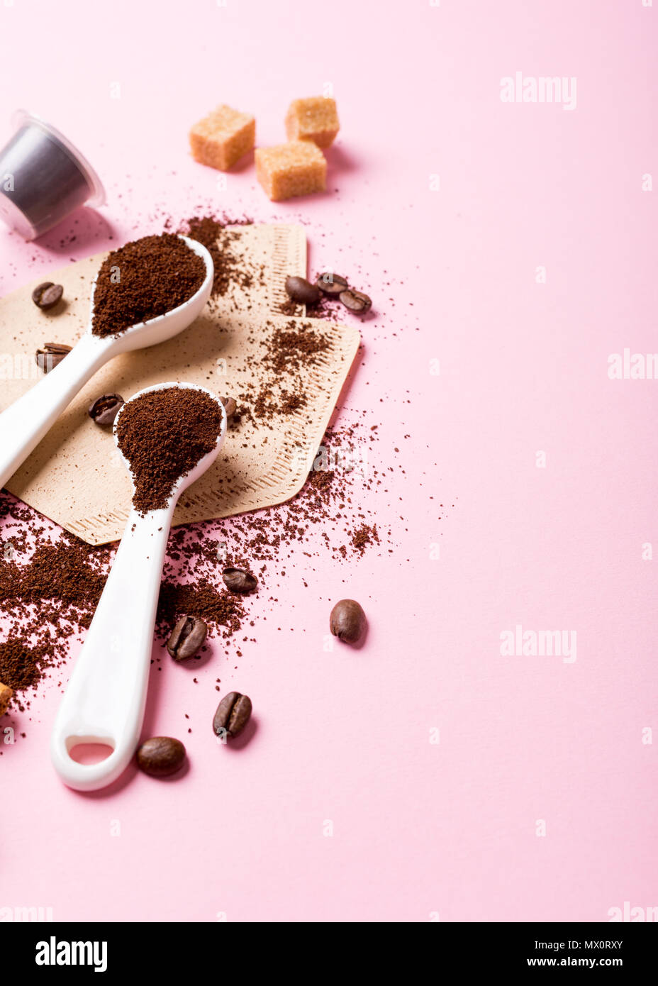 Food background with assorted coffee Stock Photo - Alamy