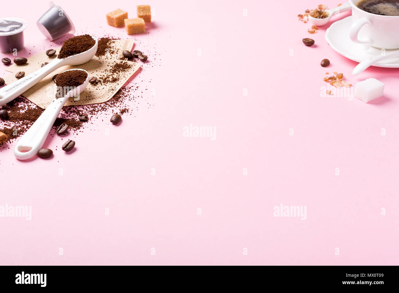 Food background with assorted coffee Stock Photo - Alamy