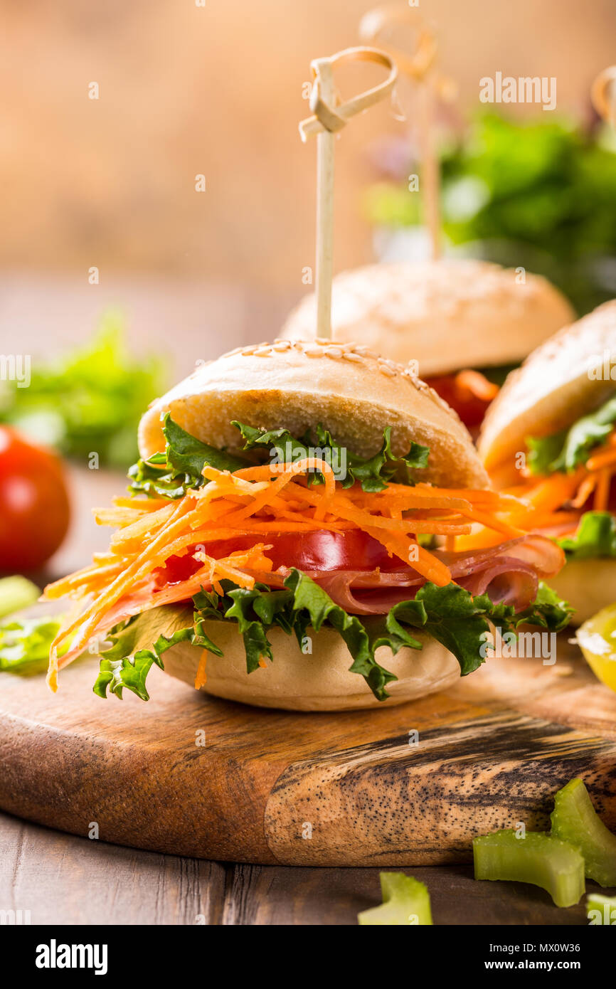 Mini ham sandwich hi-res stock photography and images - Alamy