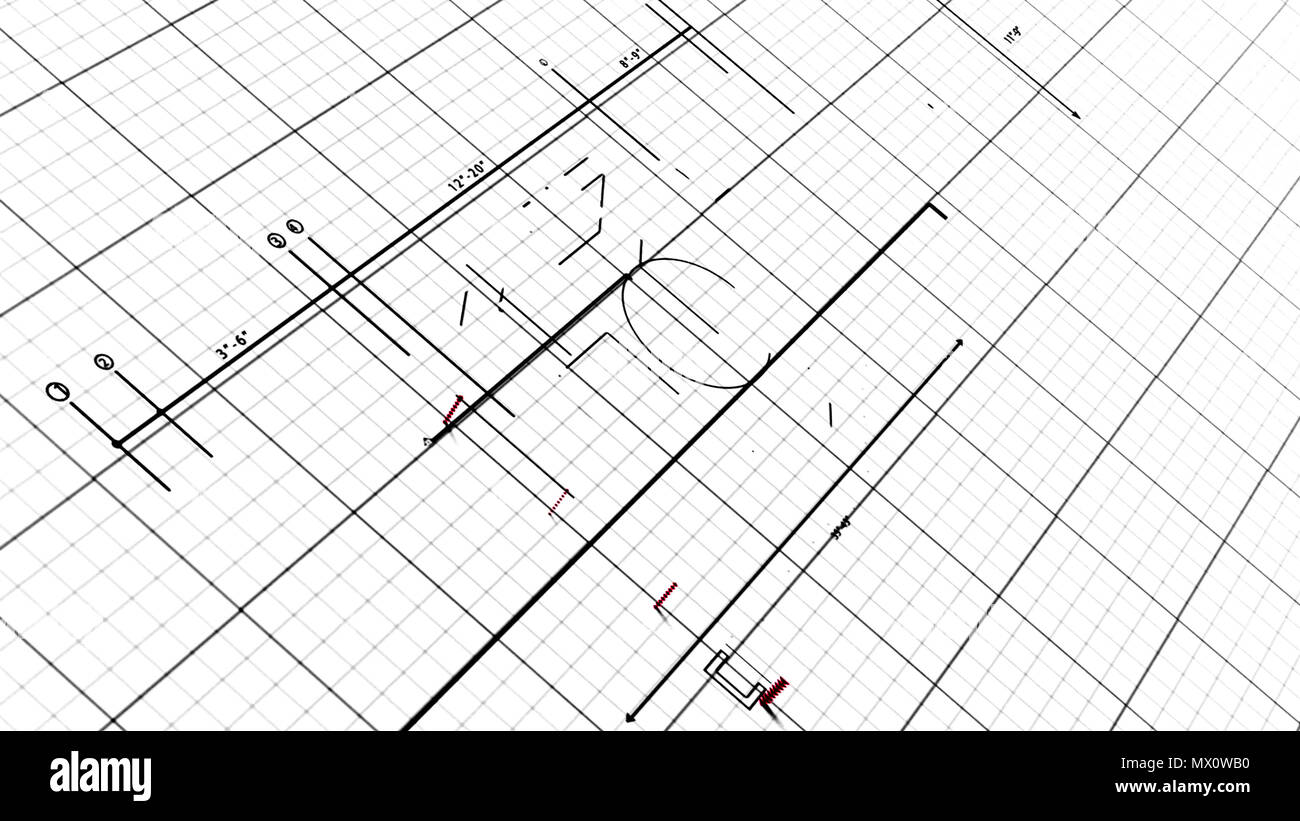 White paper with a drawing. Conditional drawing Stock Photo - Alamy