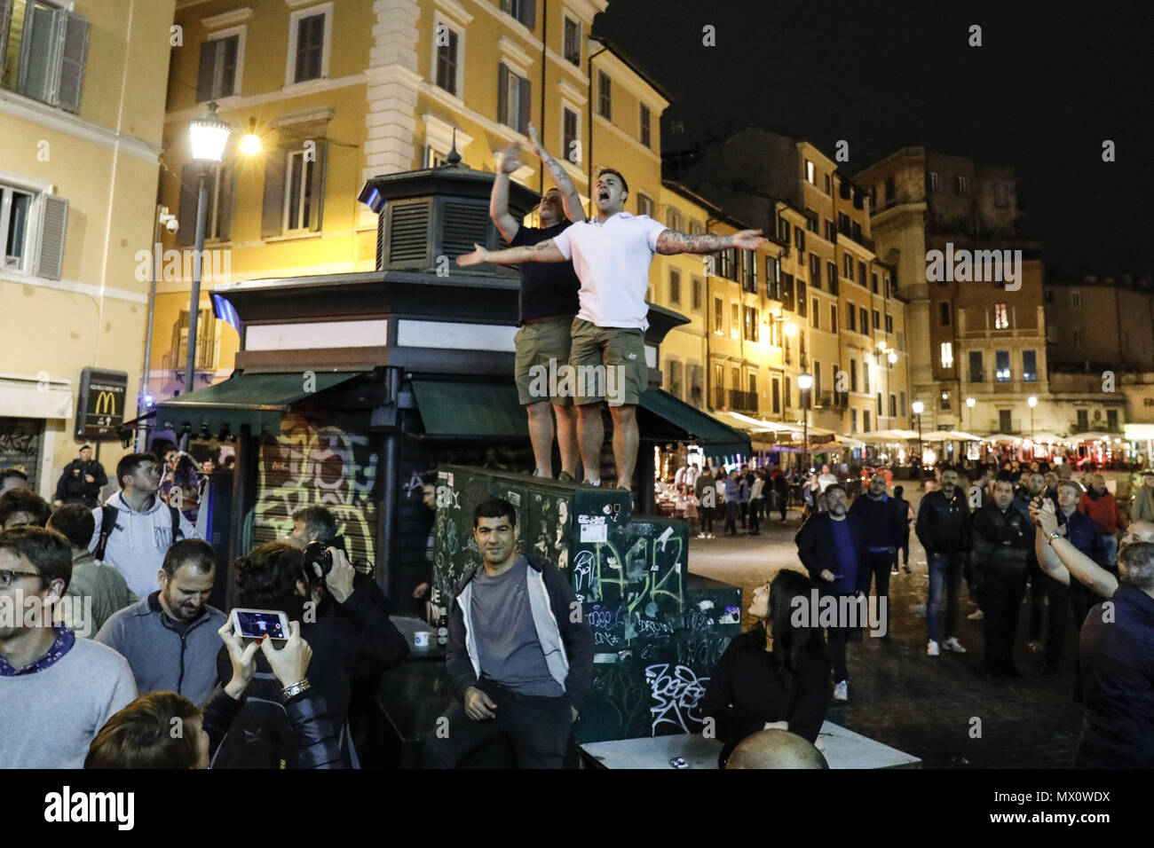 Liverpool fans in Rome ahead of the UEFA Champions League - Semi Final ...