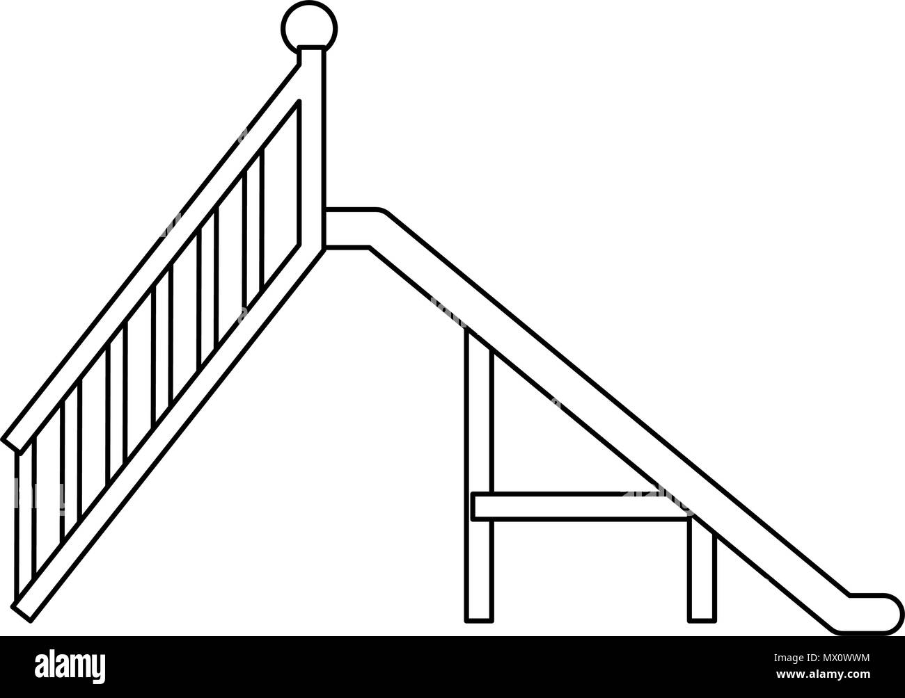 Playground slides kids Black and White Stock Photos & Images - Alamy