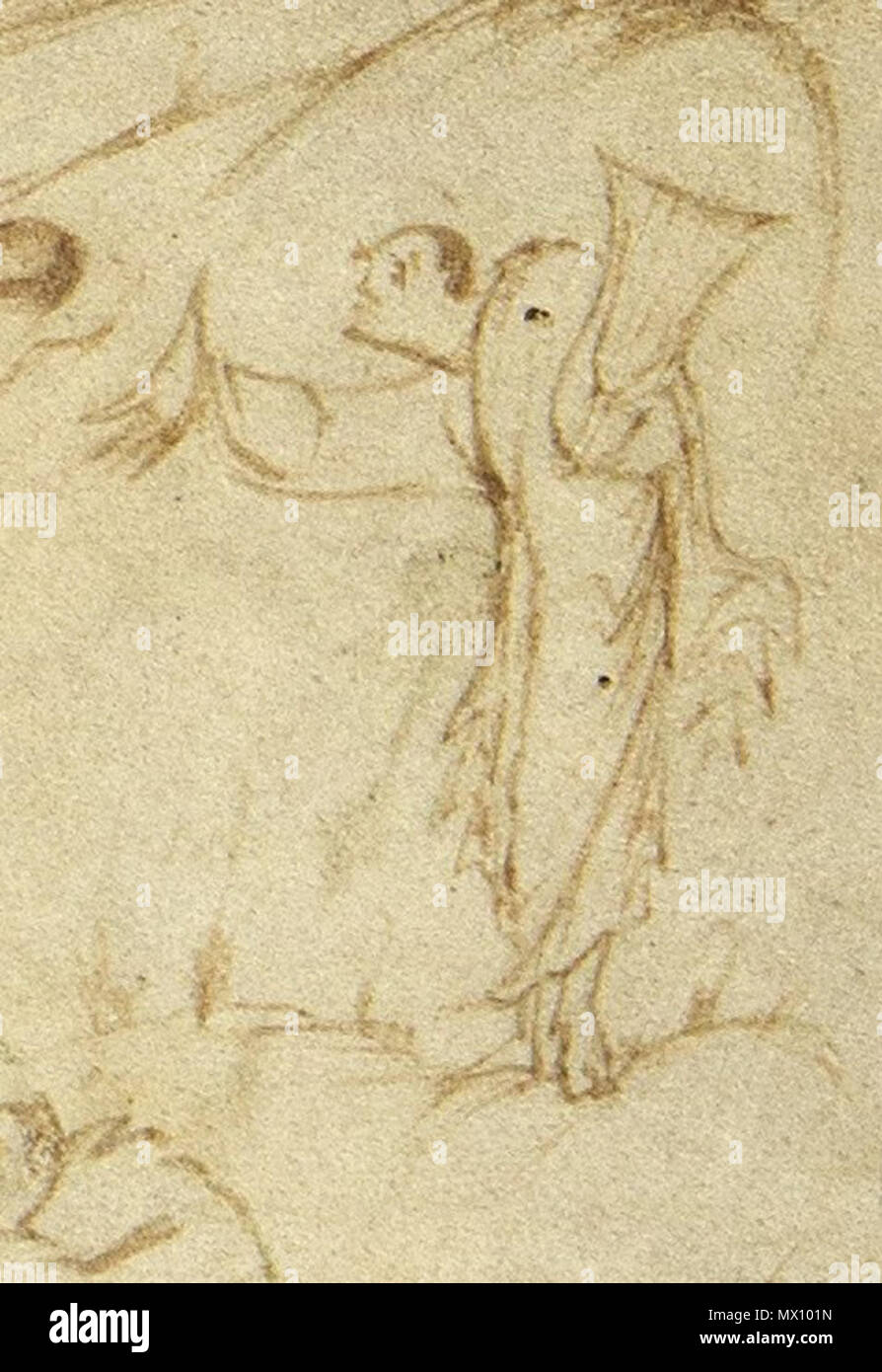 . English: From the Utrecht Psalter, a musician with a cithara or lyre ...
