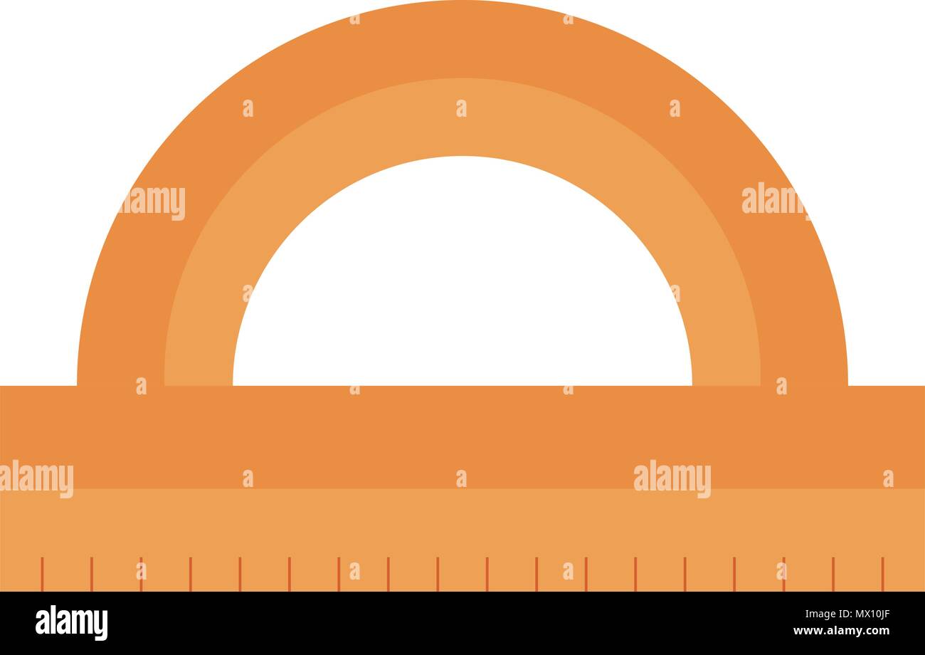 protractor rule isolated icon vector illustration design Stock Vector ...