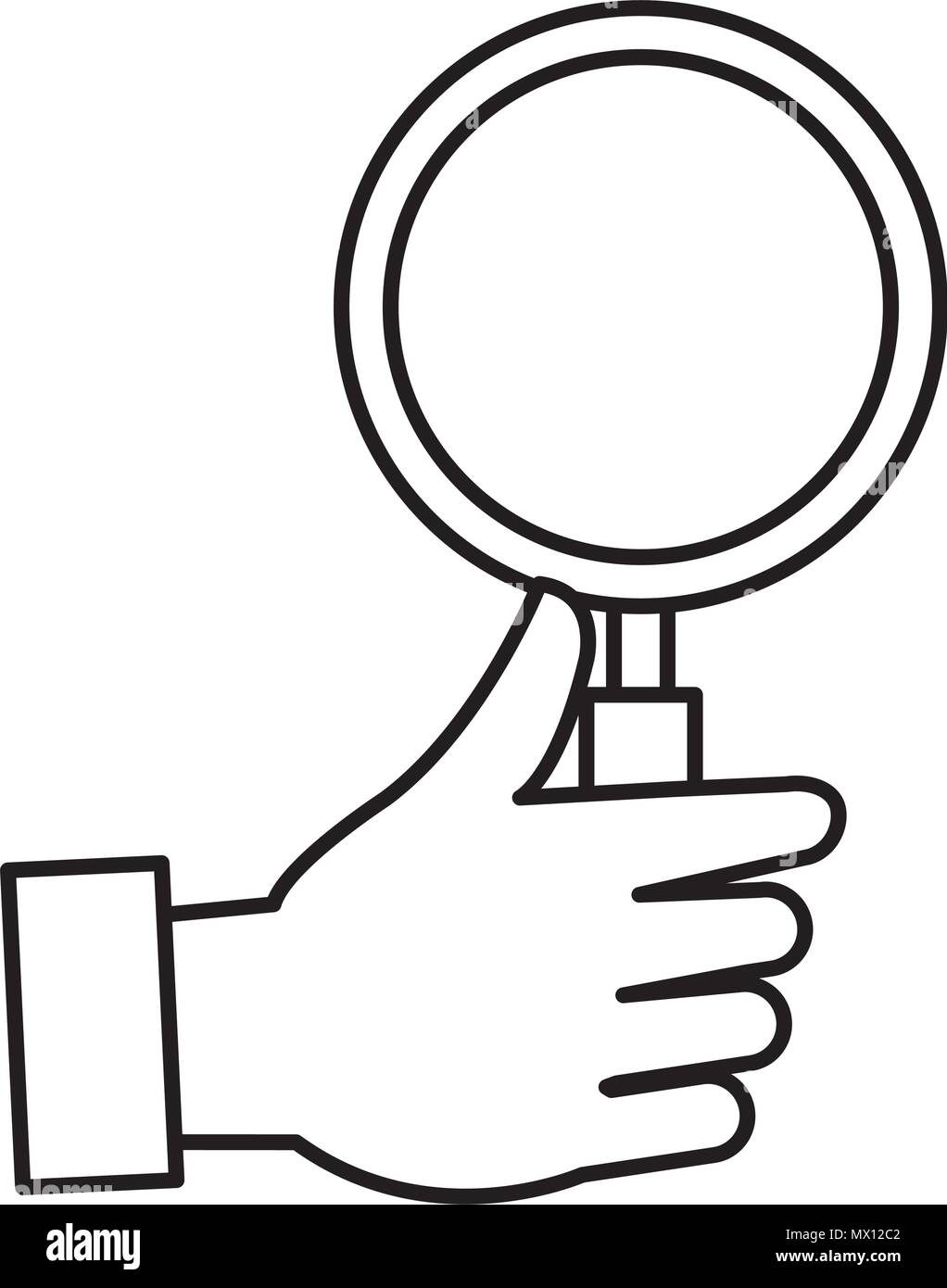 hand with magnifying glass vector illustration design Stock Vector ...