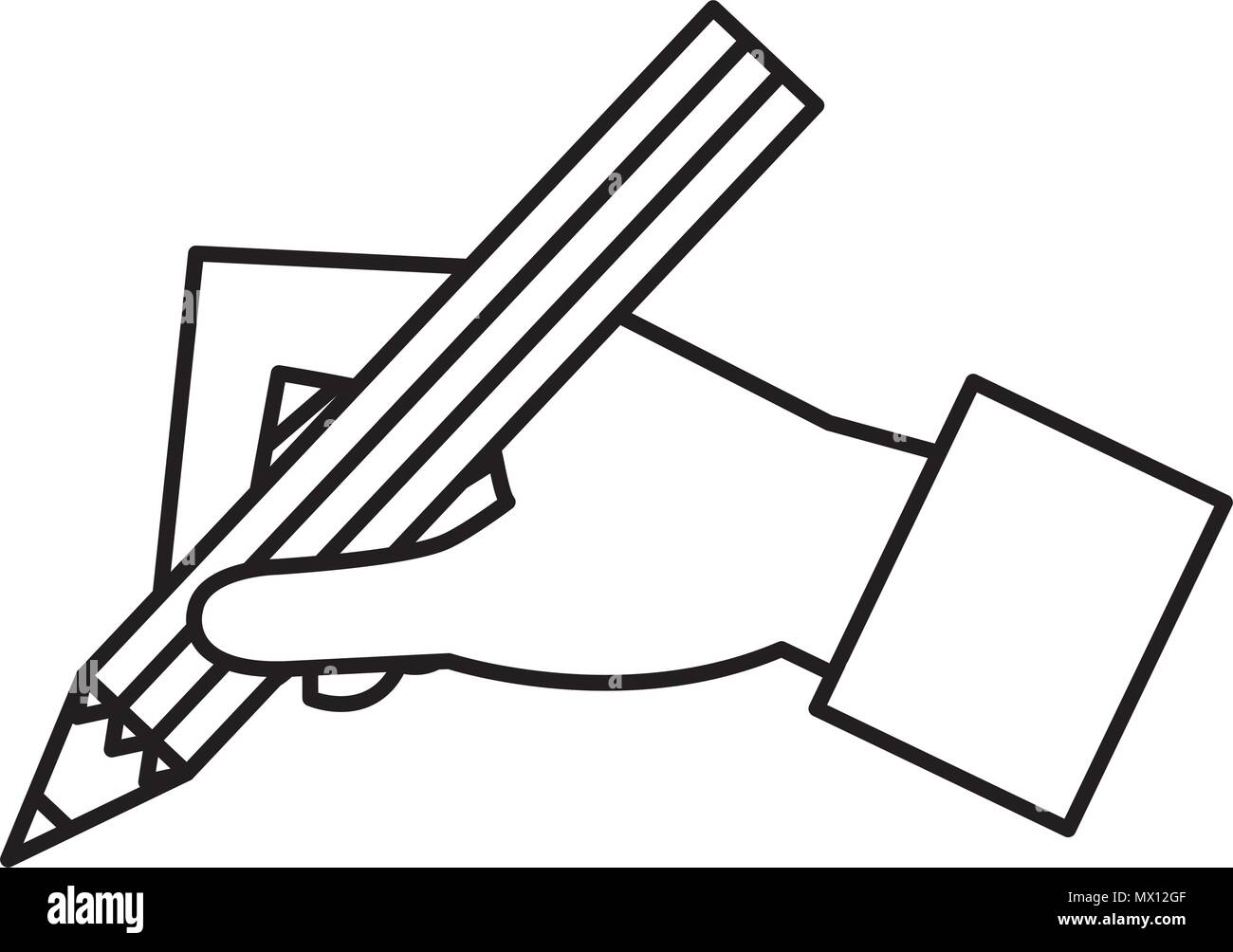 hand writing with pencil graphite vector illustration design Stock ...