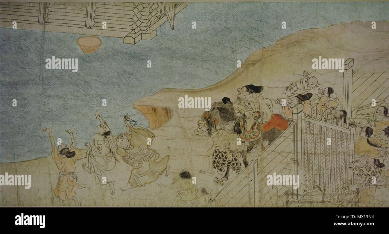 . English: Shigisan Engi, scroll of Tobikura(part) 日本語: 信貴山縁起、飛倉の巻（部分 ...