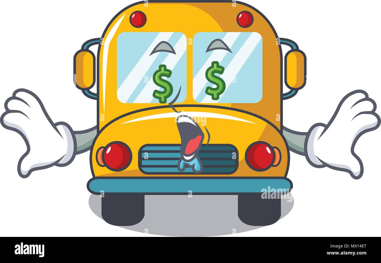 Money eye school bus mascot cartoon Stock Vector Image & Art - Alamy