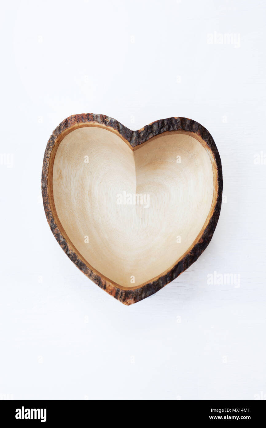 Heart shape dish on white background Stock Photo - Alamy