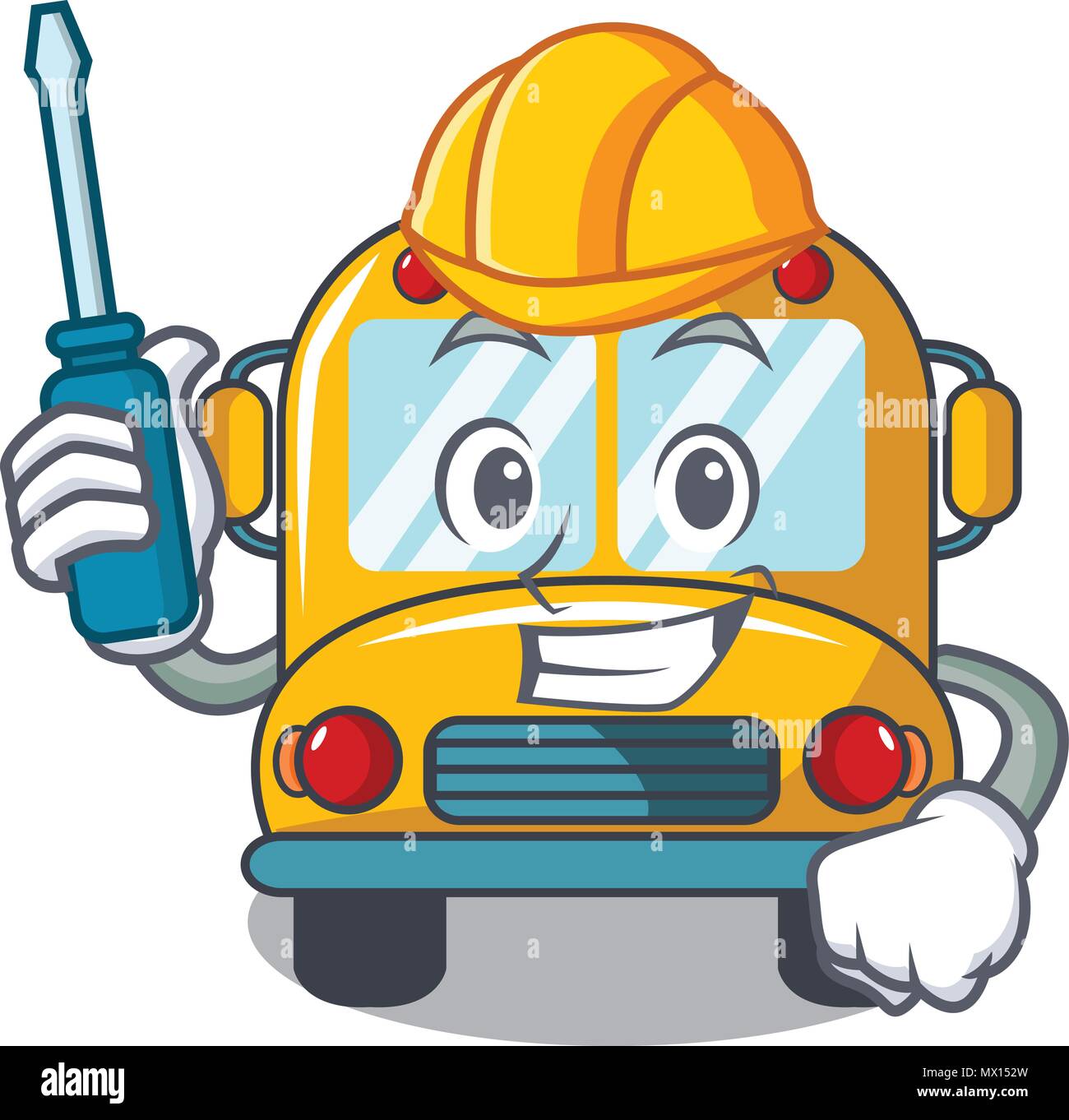 Automotive school bus mascot cartoon Stock Vector Image & Art - Alamy