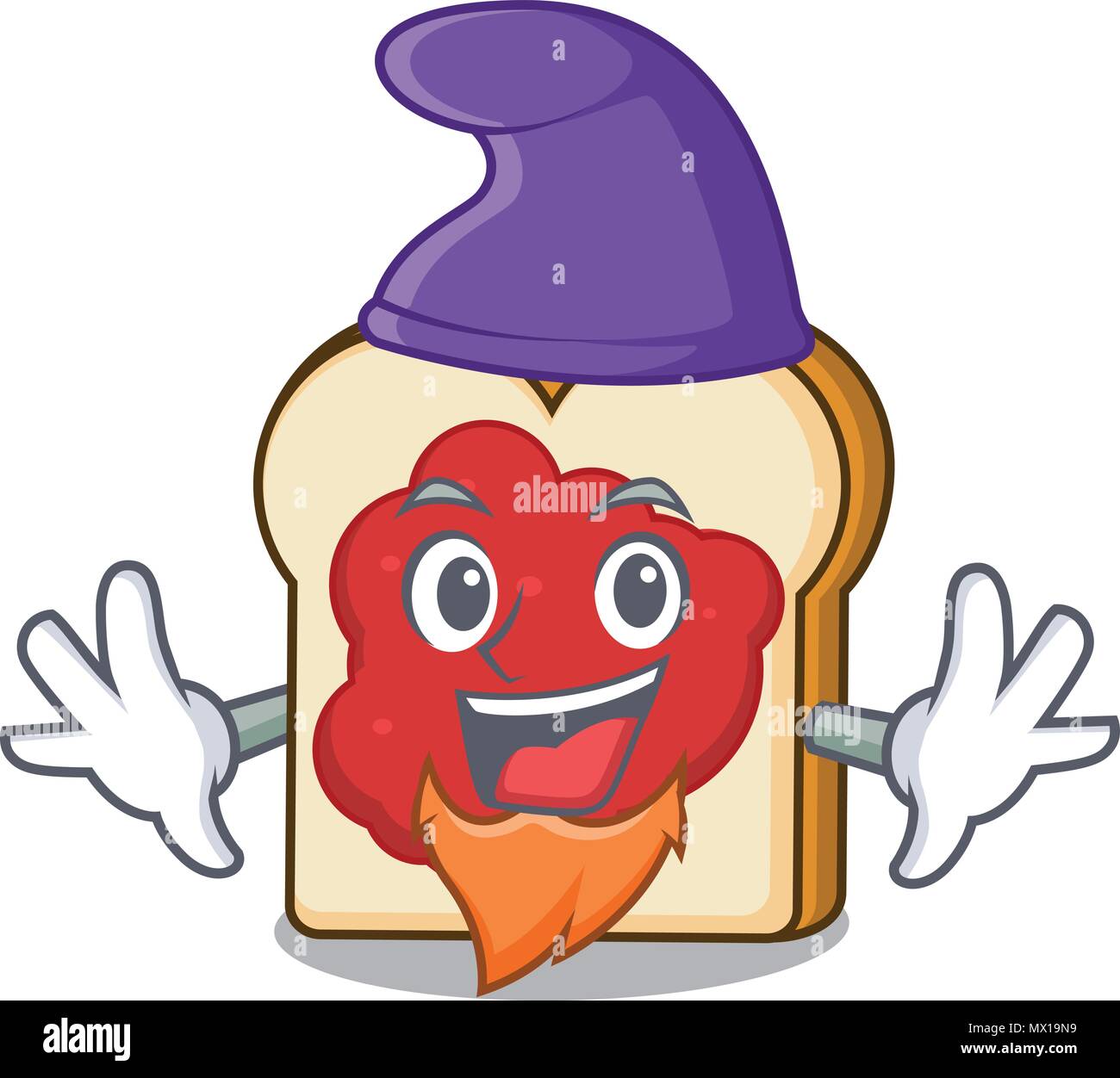 Elf bread with jam character cartoon Stock Vector Image & Art - Alamy