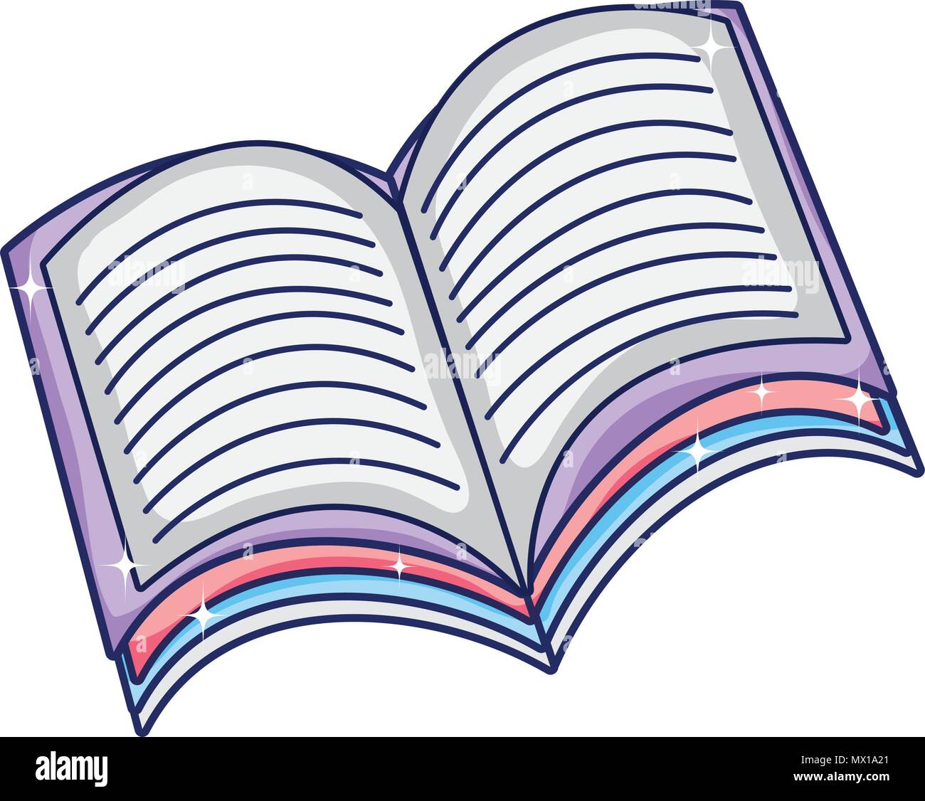 open book education papers style Stock Vector Image & Art - Alamy