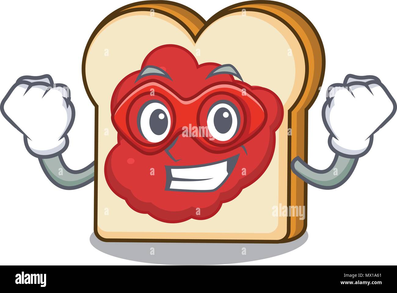 Super hero bread with jam character cartoon Stock Vector Image & Art ...
