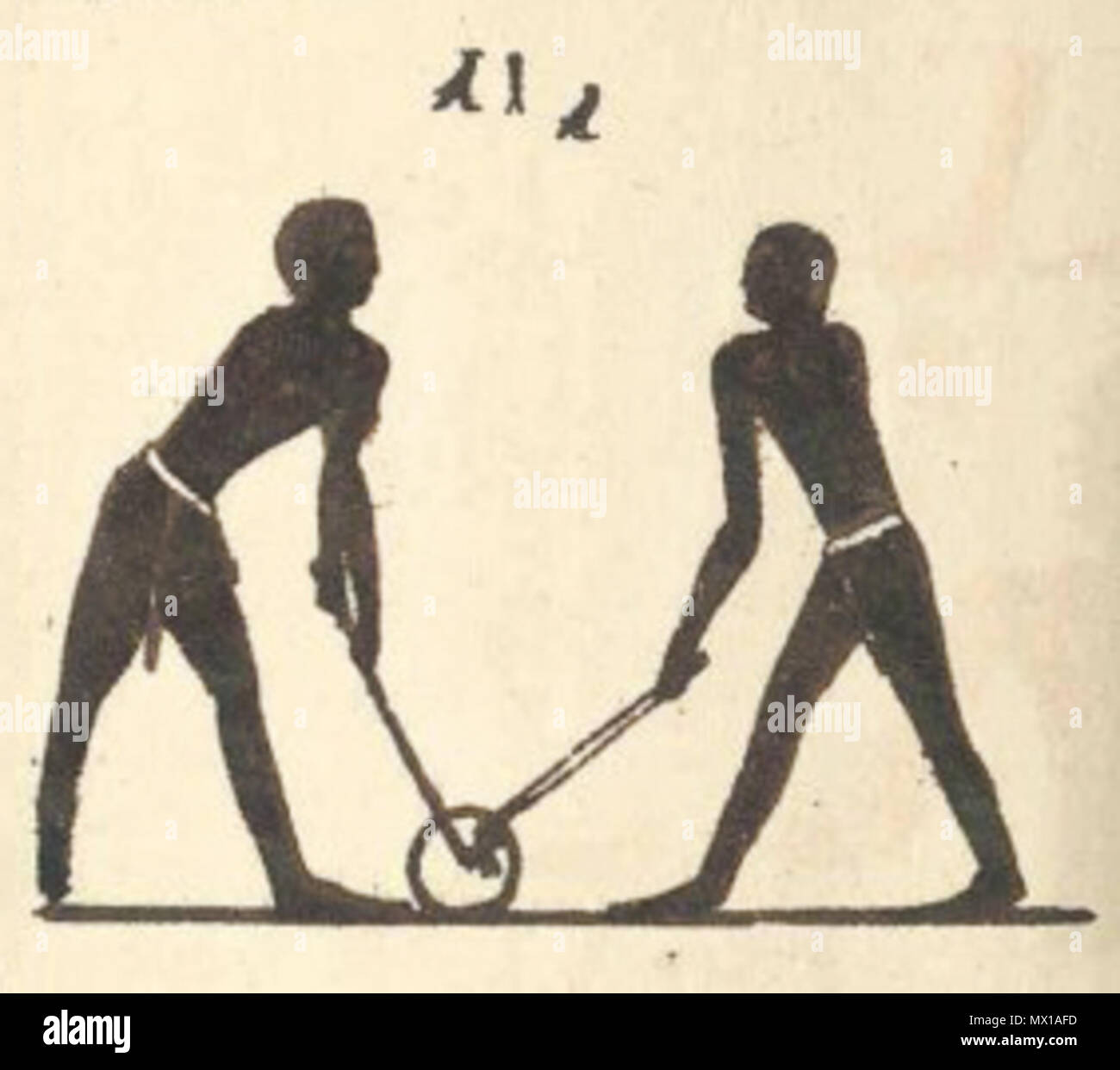 . English: reproduction of mural from Beni Hasan site of two Egyptian ...