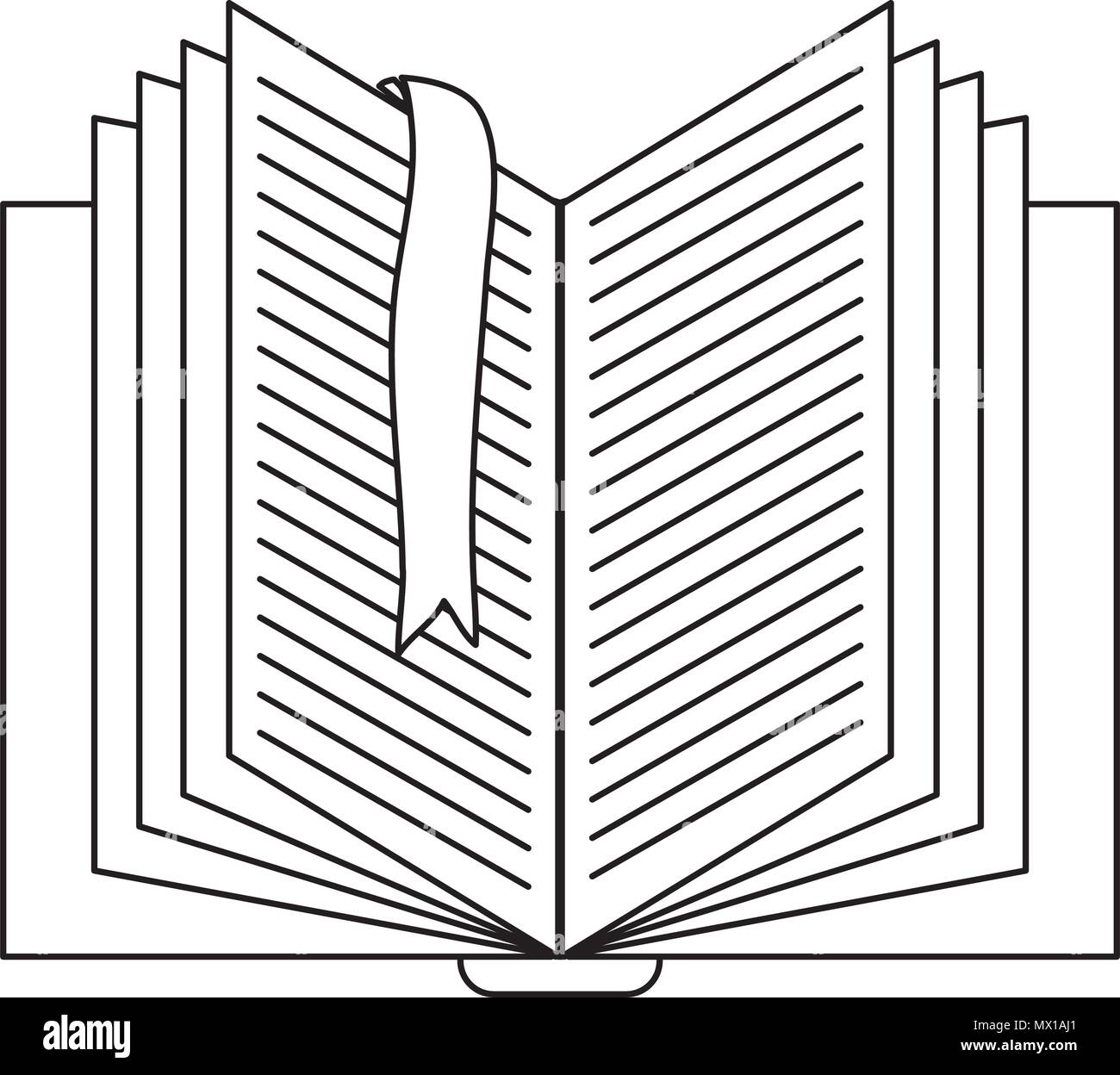 line book education information object with separator Stock Vector ...