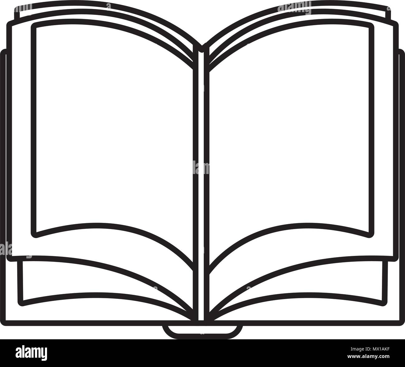 line open book papars information object Stock Vector Image & Art - Alamy