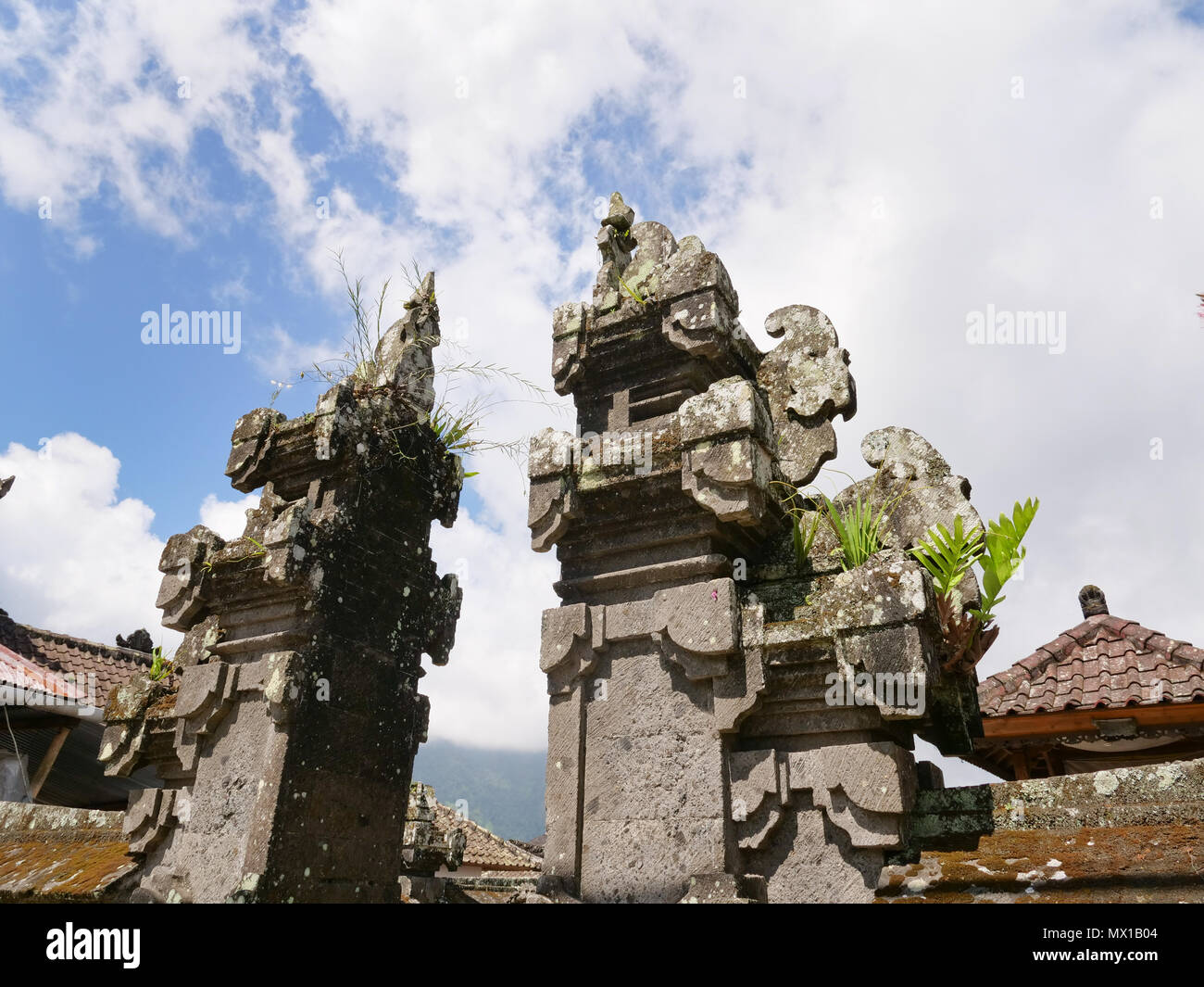 Hindu temple with statues of the gods on Bali island, Indonesia ...