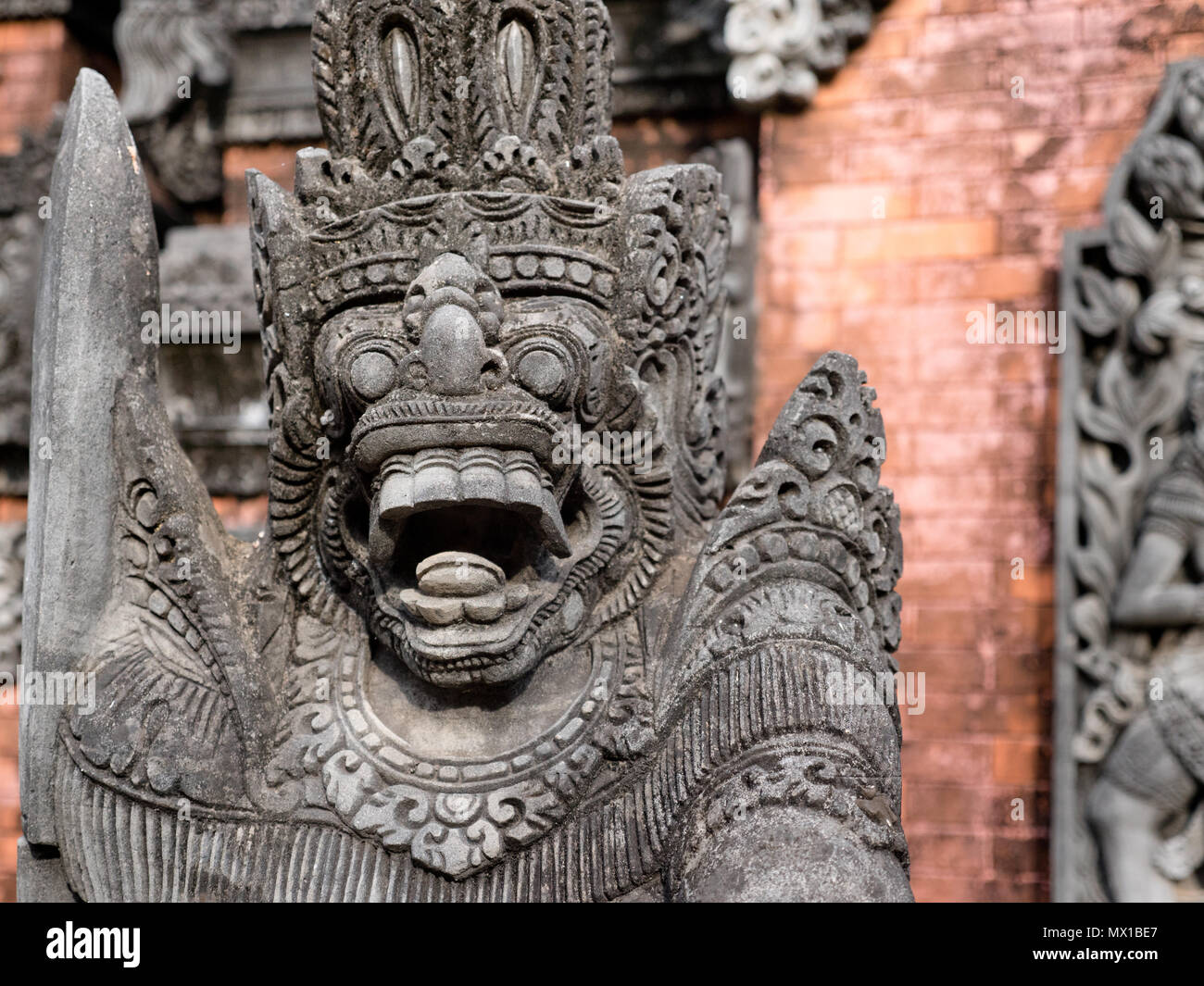 Hindu temple with statues of the gods on Bali island, Indonesia ...