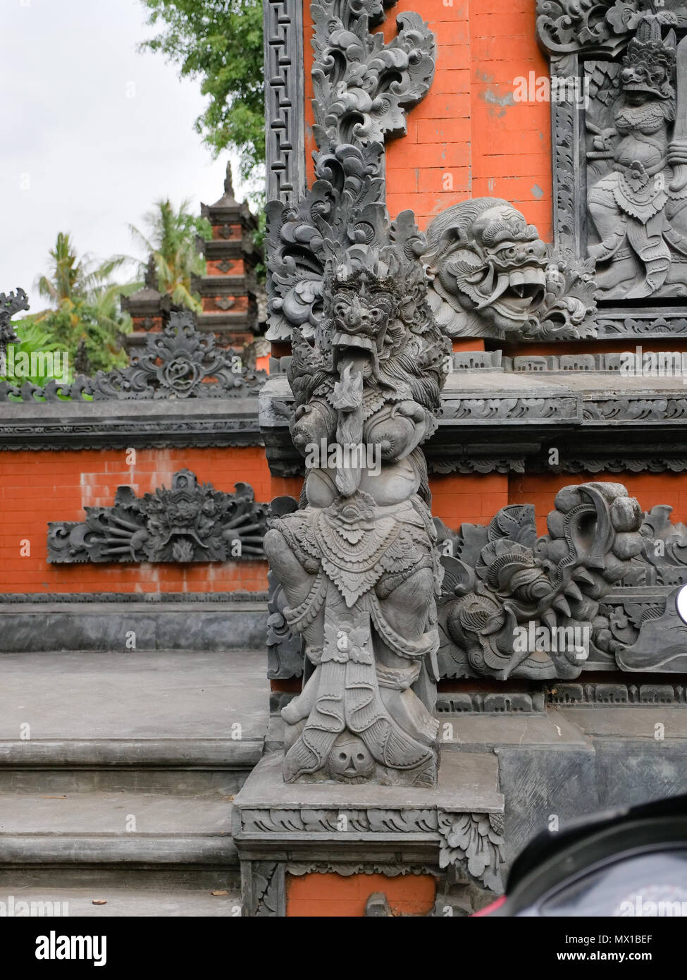 Hindu temple with statues of the gods on Bali island, Indonesia ...