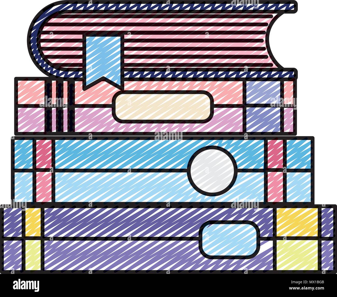 doodle books papers page information object Stock Vector Image & Art ...