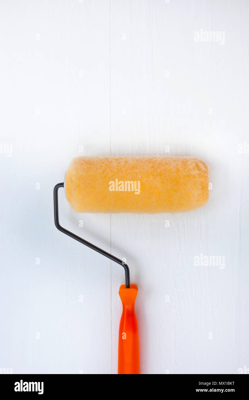 Paint roller isolated on white background Stock Photo - Alamy