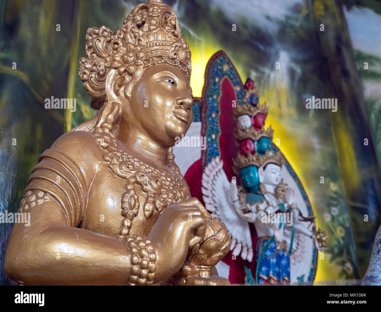 Statue of the Buddha god, Sacrifice oblation, traditional offerings for ...