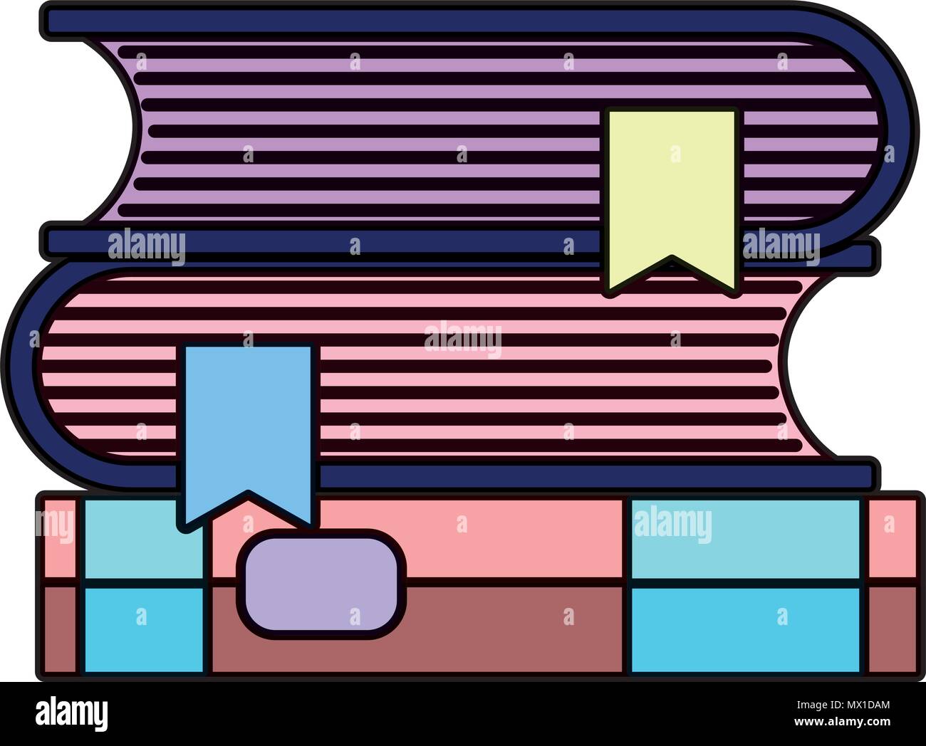 color close books front board and separator style Stock Vector Image ...