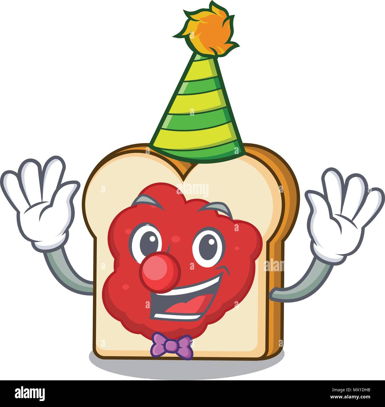 Clown bread with jam mascot cartoon Stock Vector Image & Art - Alamy