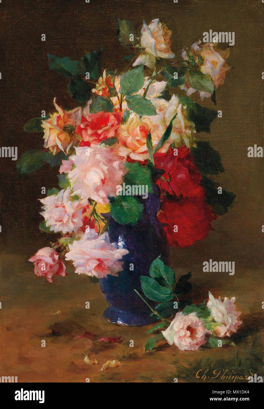 . Roses in a Vase . circa 1860 124 Charles Philipard - Roses in a Vase ...