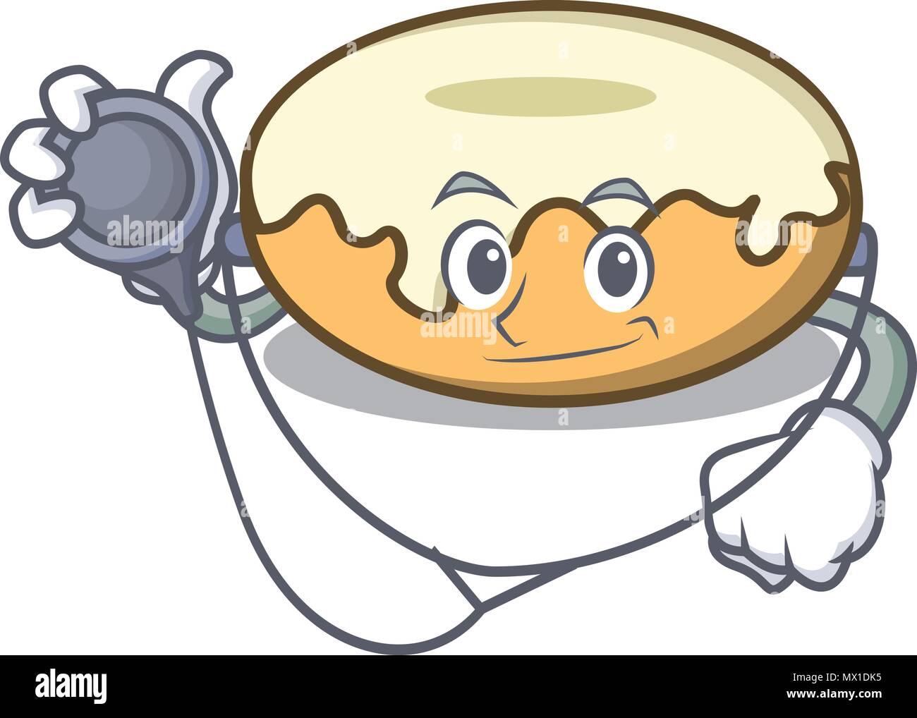 Doctor donut with sugar character cartoon Stock Vector Image & Art - Alamy