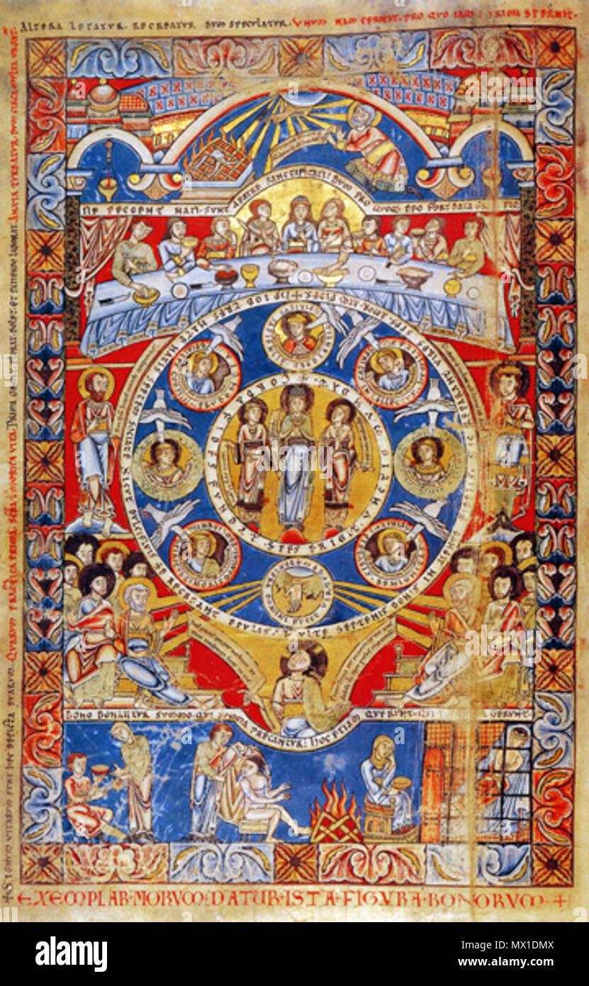 . English: The Floreffe Bible, Meuse valley, southern Netherlands ...