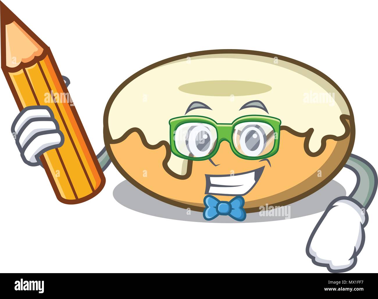 Student donut with sugar character cartoon Stock Vector Image & Art - Alamy
