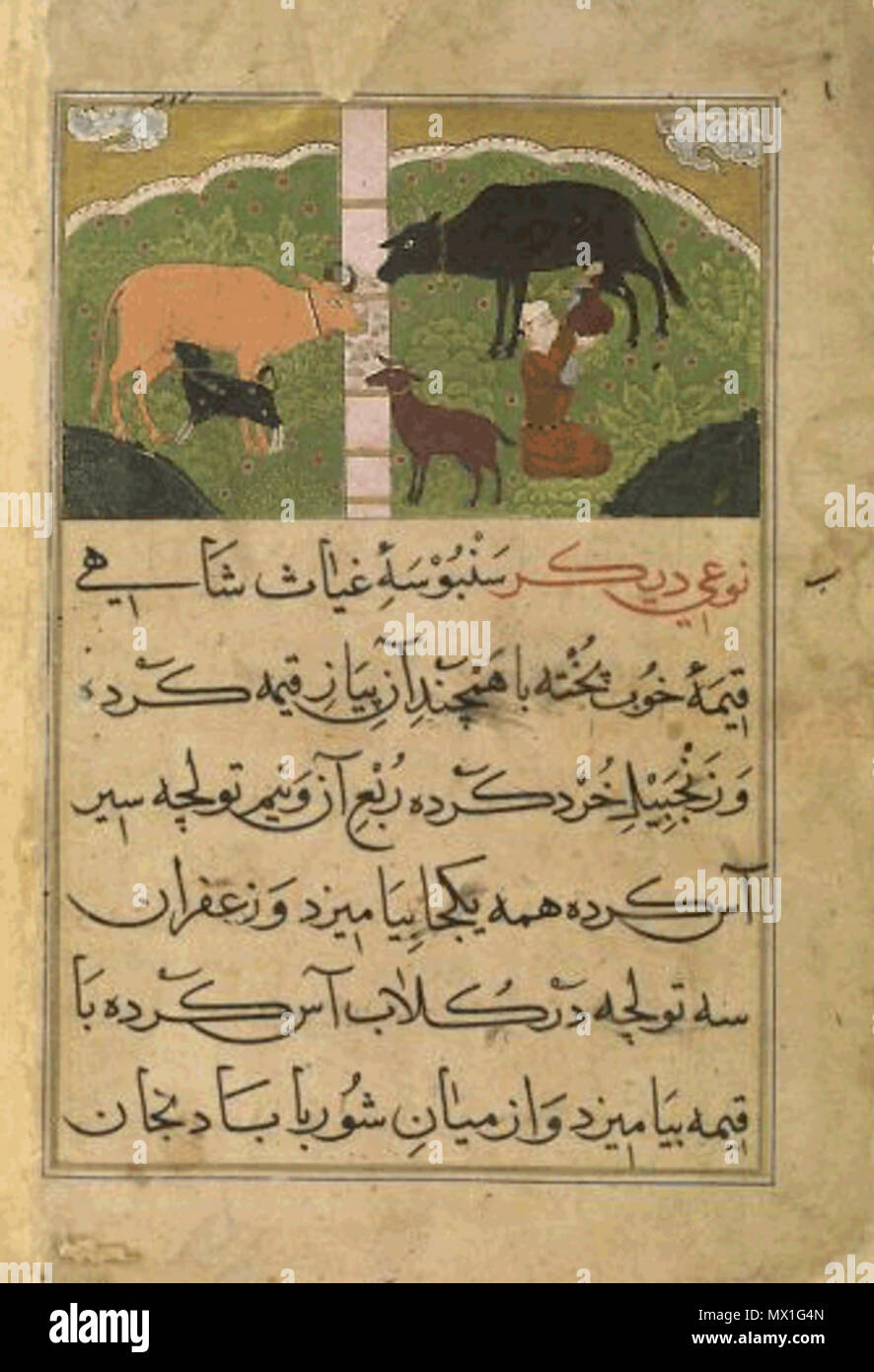 . English: Illustration from the Nimat Nama (Nimmatnama) . 17th century ...