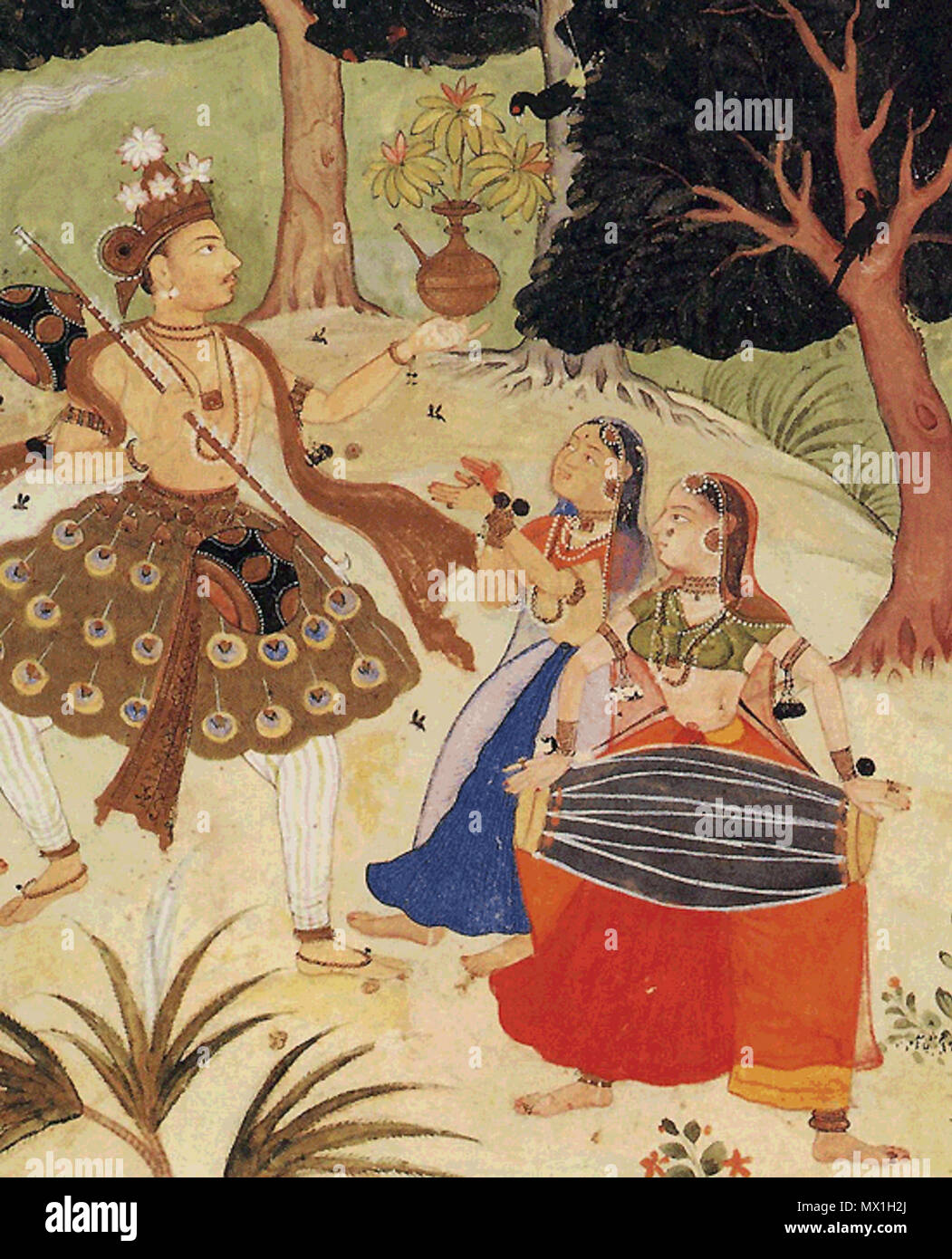 . English: Vasant Ragini (Detail) Mughal, Rajasthan, early 17th c ...