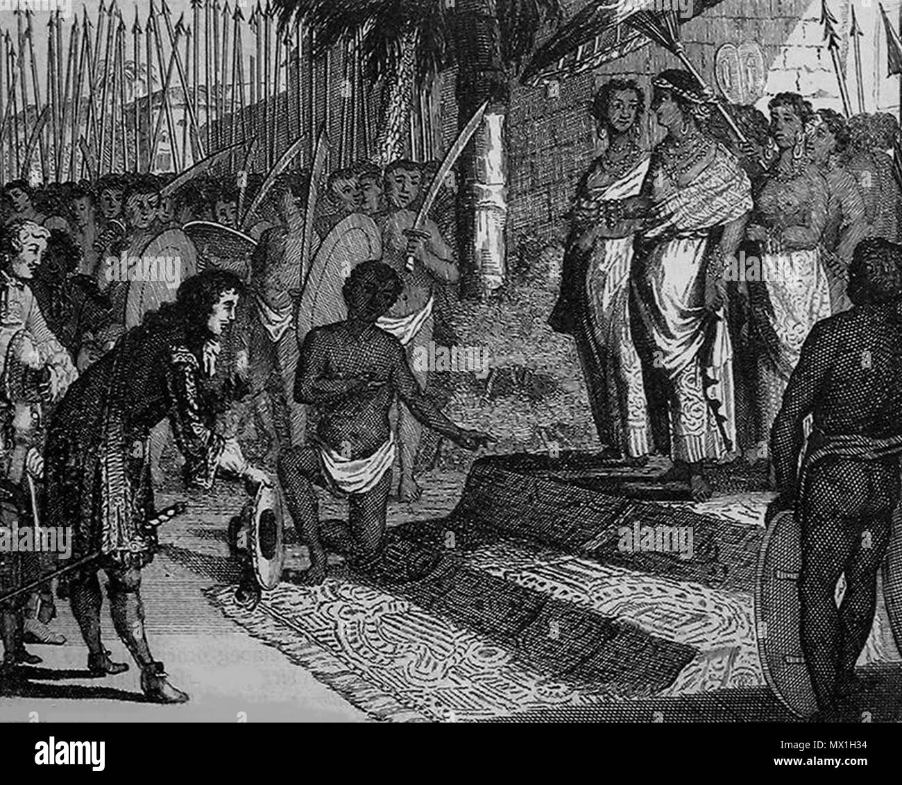 . English: Johan Nieuhof's audience with the Queen of Quilon . 5 ...