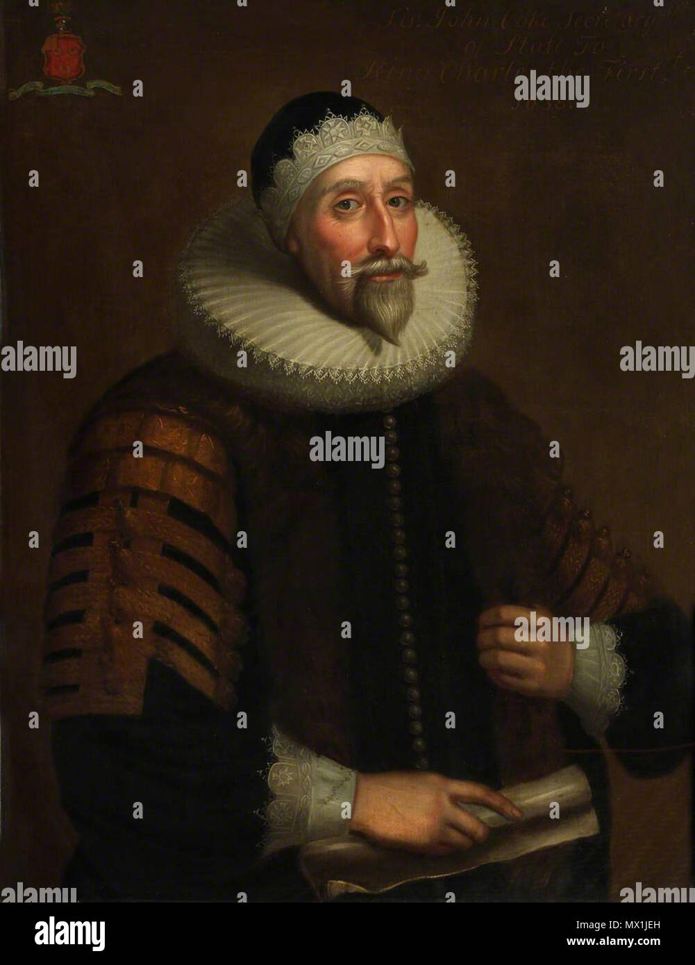 . Portrait of John Coke . 1623. Oil painting 323 Johncoke Stock Photo ...