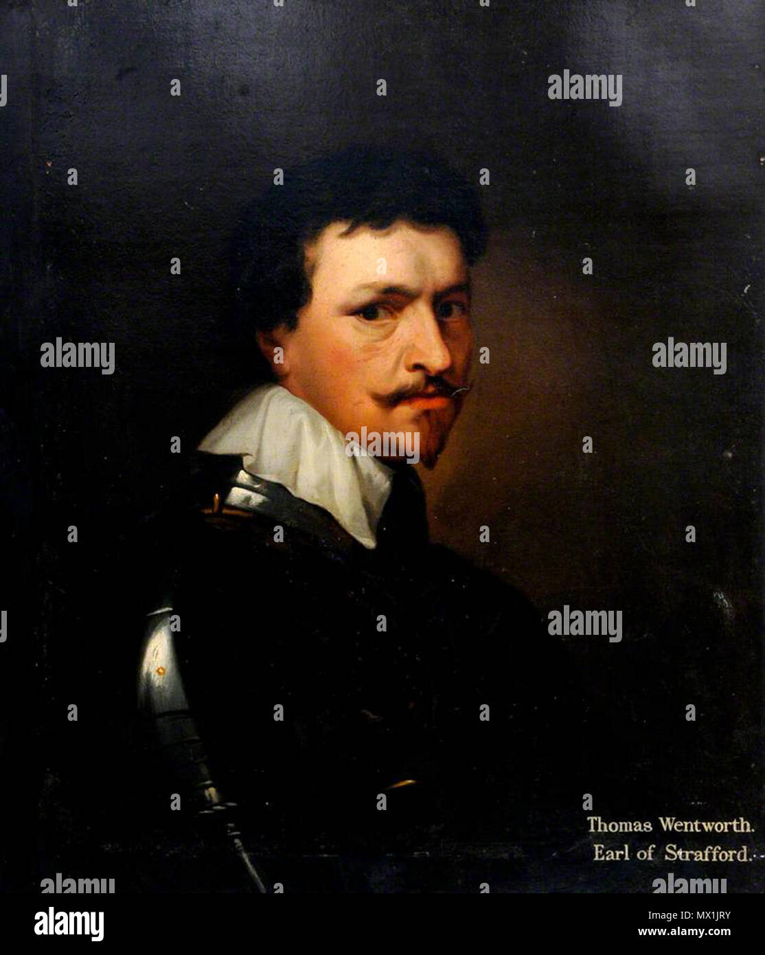 English: Portrait of Thomas Wentworth, Earl of Strafford, half-length ...