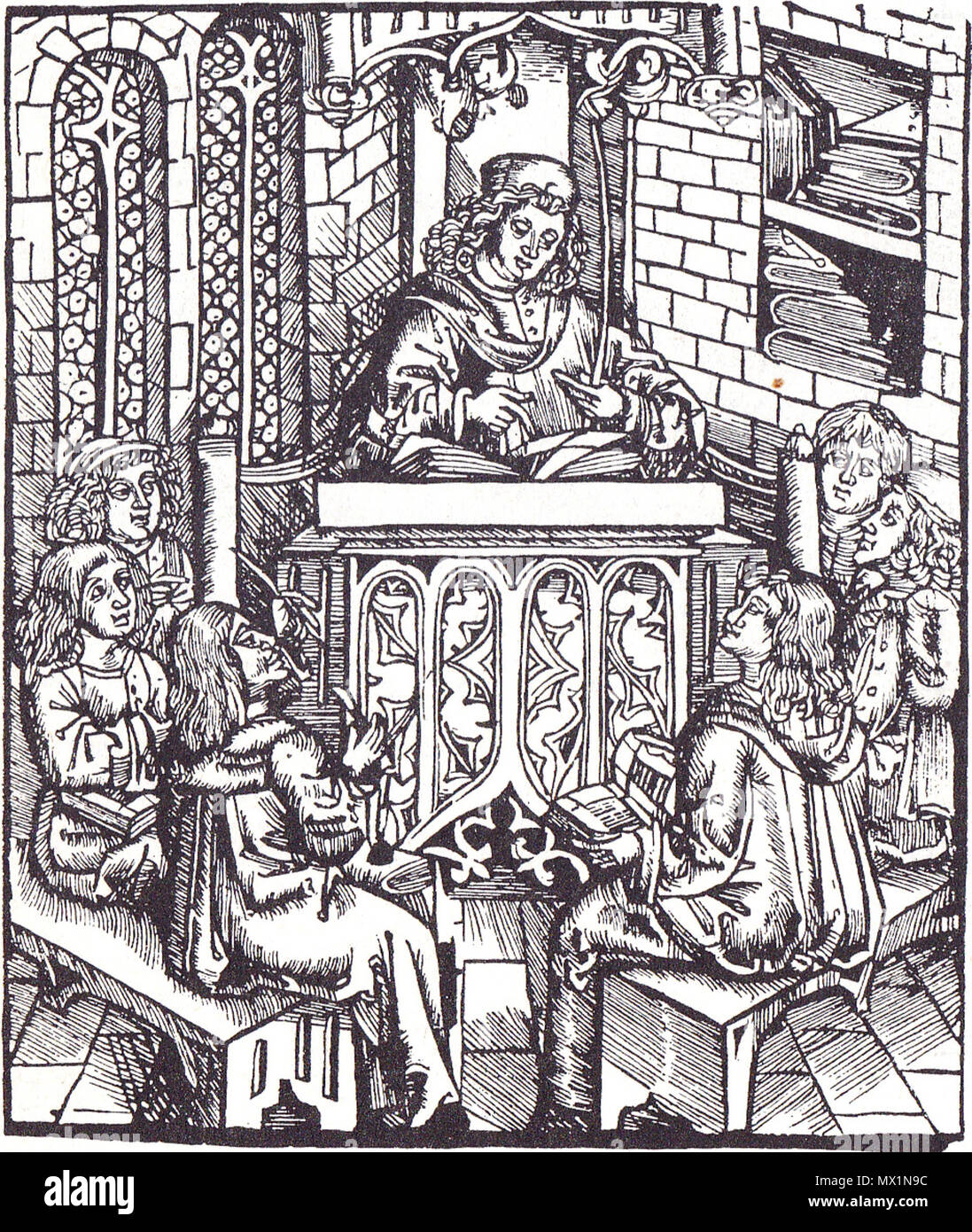 Medieval illustration classroom hi-res stock photography and images - Alamy